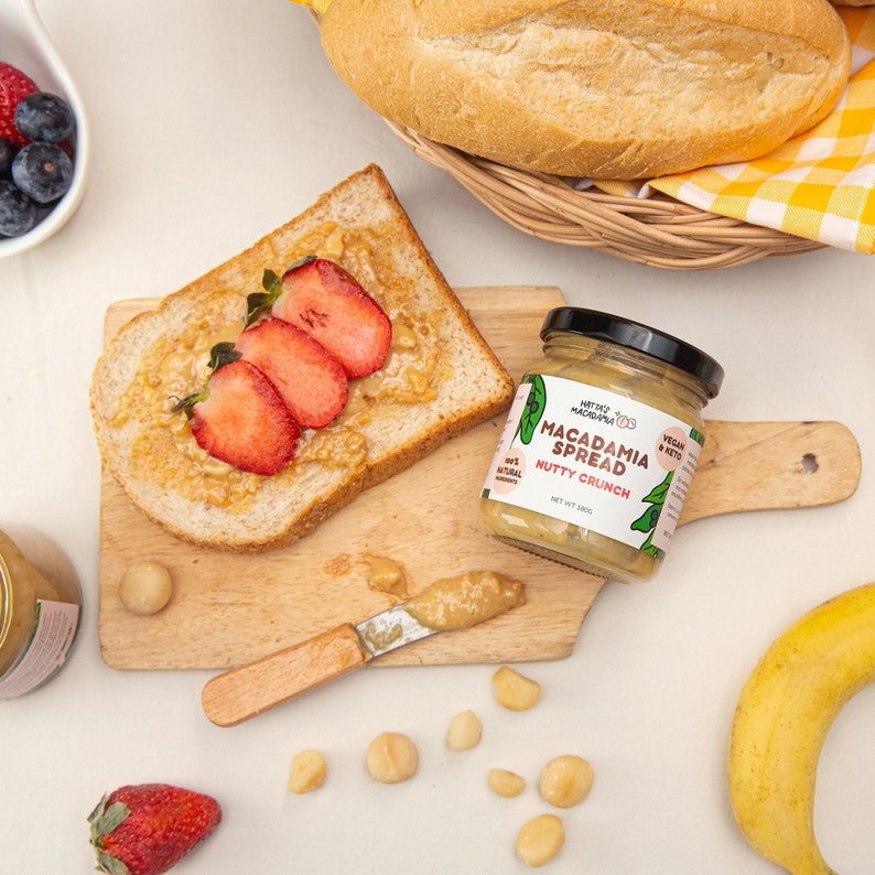 Clean Macadamia Spread NUTTY CRUNCH 180g Vegan, Keto, Low Carb, Healthy, Nut Butter, Dairy-free ...