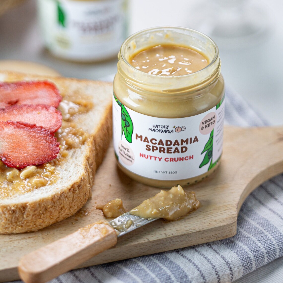 Clean Macadamia Spread NUTTY CRUNCH 180g Vegan, Keto, Low Carb, Healthy ...