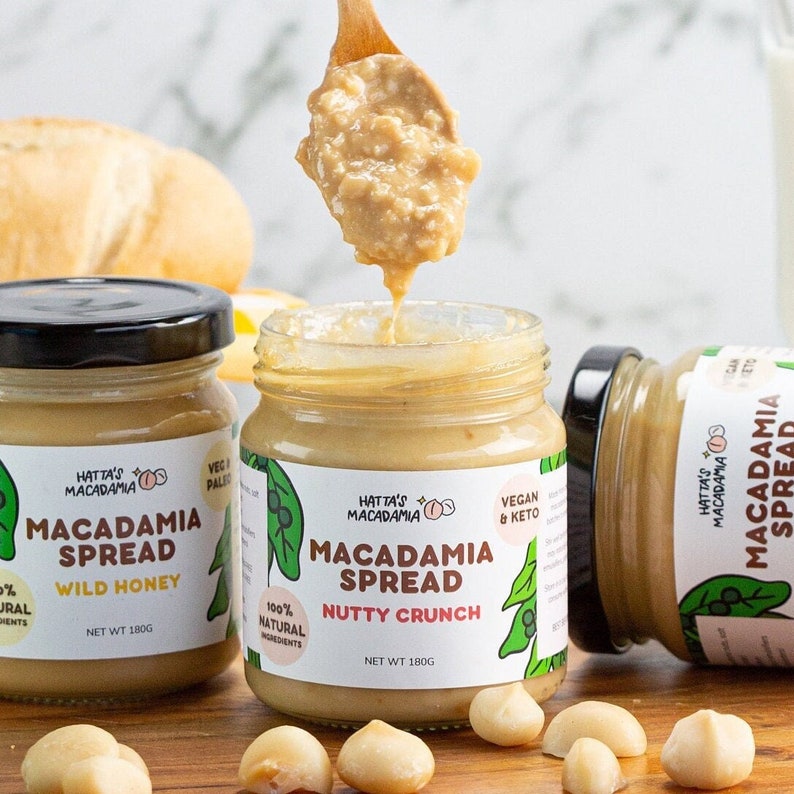 Clean Macadamia Spread NUTTY CRUNCH 180g Vegan, Keto, Low Carb, Healthy ...