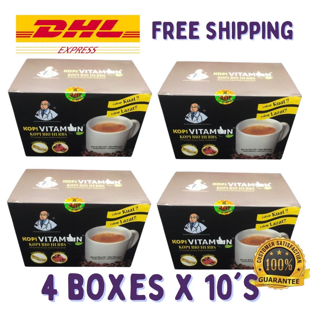 4 X Kopi Vitamin Bi0 Herbs Original Coffee for Men Women Stamina Energy ...