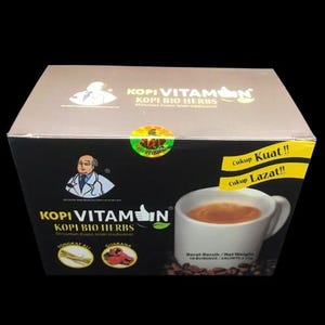 Kopi Vitamin BI0 Herbs Original Instant Coffee for Men 1 Box 10 Sachets ...
