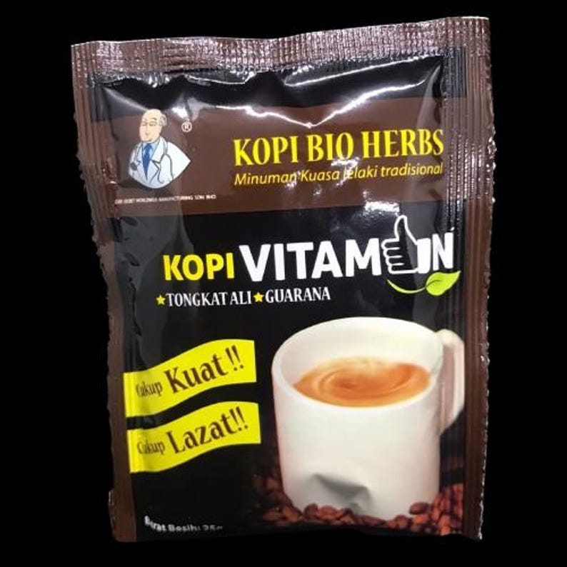 Kopi Vitamin BI0 Herbs Original Instant Coffee for Men 1 Box 10 Sachets ...