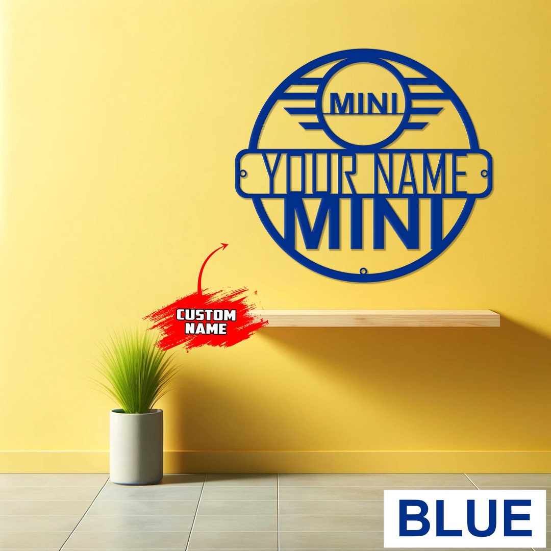 Mini Cooper Car Logo Personalized Metal Sign Mini Cooper - Etsy