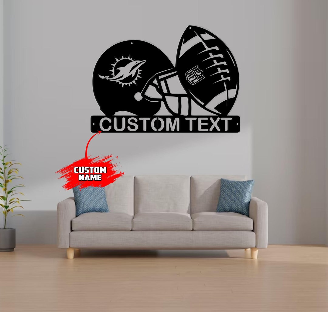 Personalized Miami Dolphins Metal Sign Miami Dolphins NFL - Etsy