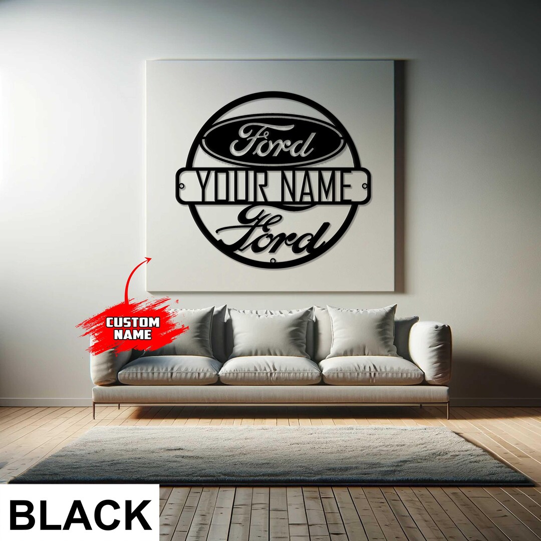 Ford Car Logo Personalized Metal Sign Ford Metal Wall Art - Etsy