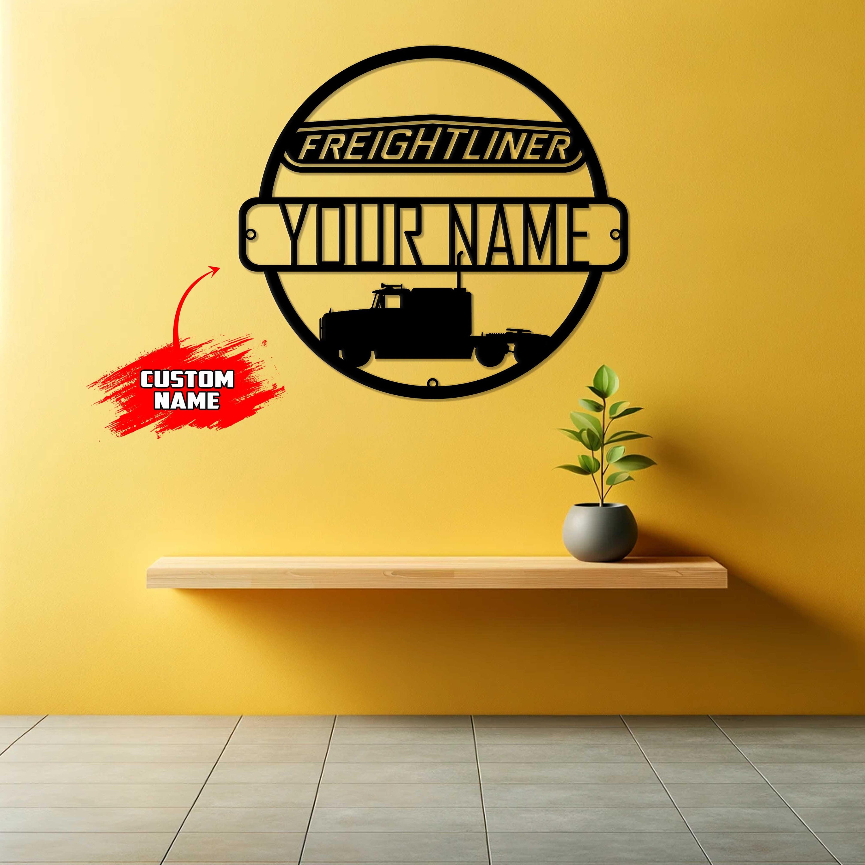 Freightliner Car Logo Personalized Metal Sign Freightliner - Etsy