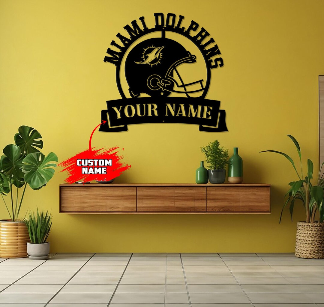 Personalized Miami Dolphins Metal Sign Miami Dolphins Sign - Etsy