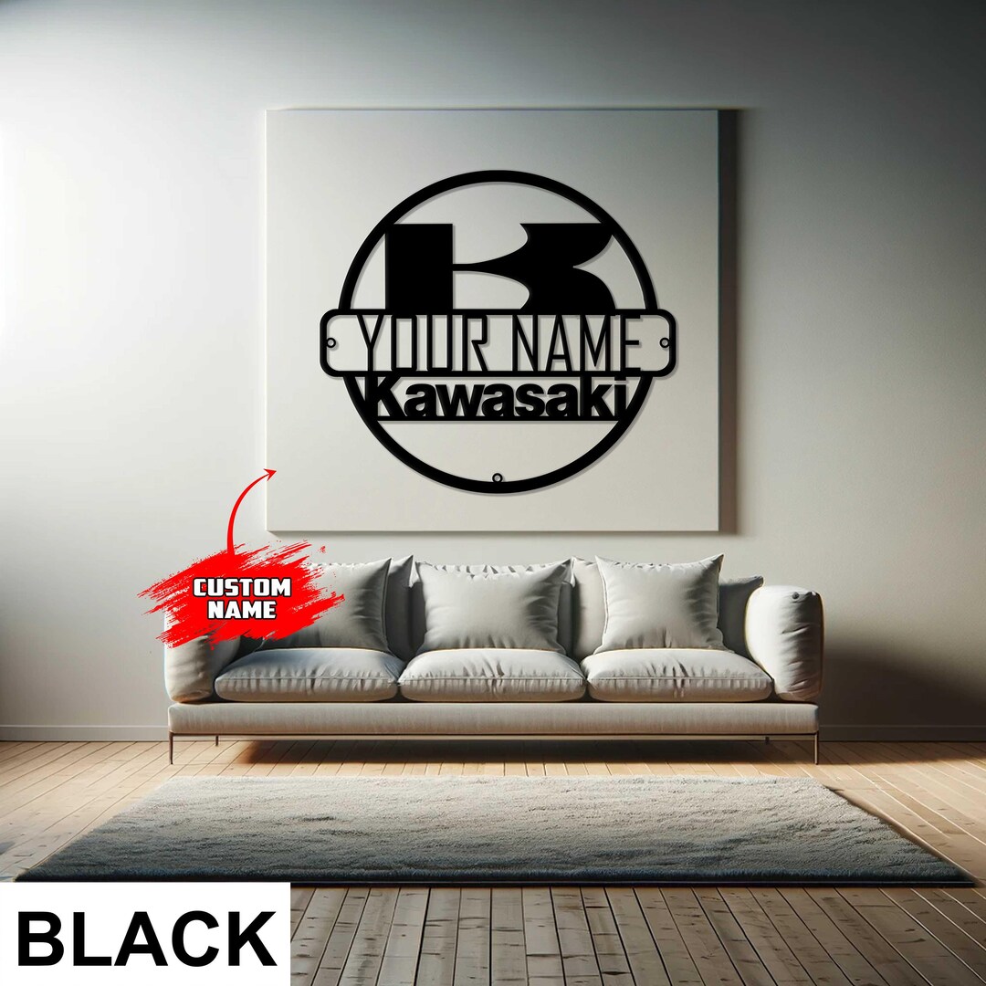 Kawasaki Logo Personalized Metal Sign Kawasaki Metal Wall - Etsy