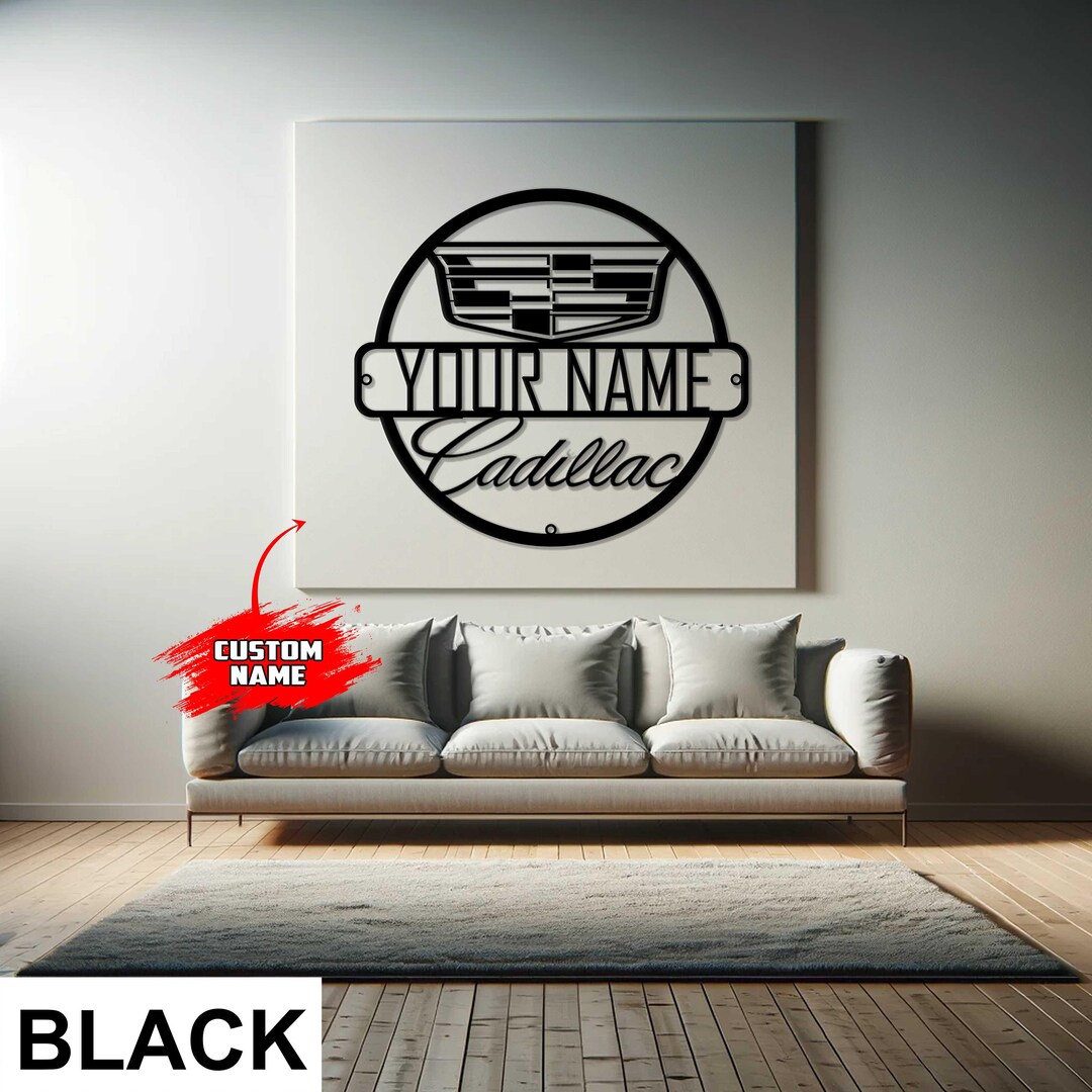 Cadillac Car Logo Personalized Metal Sign Cadillac Metal Wall - Etsy