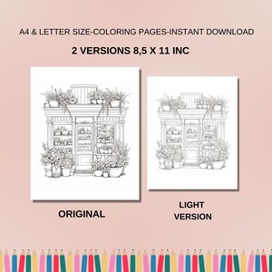 40 Flower Shop Coloring Pages, Flower Storefront Coloring Sheets ...