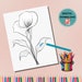 100 Botanical Flowers Coloring Book Pages, Blooming, Adults and Kids ...