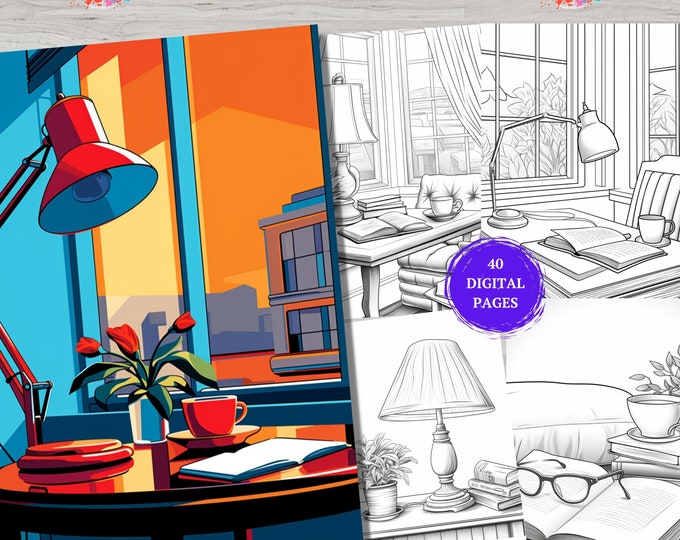 40 Reading Nook Coloring Pages Book Nook Pages, Bookshelf Coloring ...