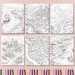 55 Fantasy Map Coloring Pages Adult and Kids Coloring Book, Fantasy ...