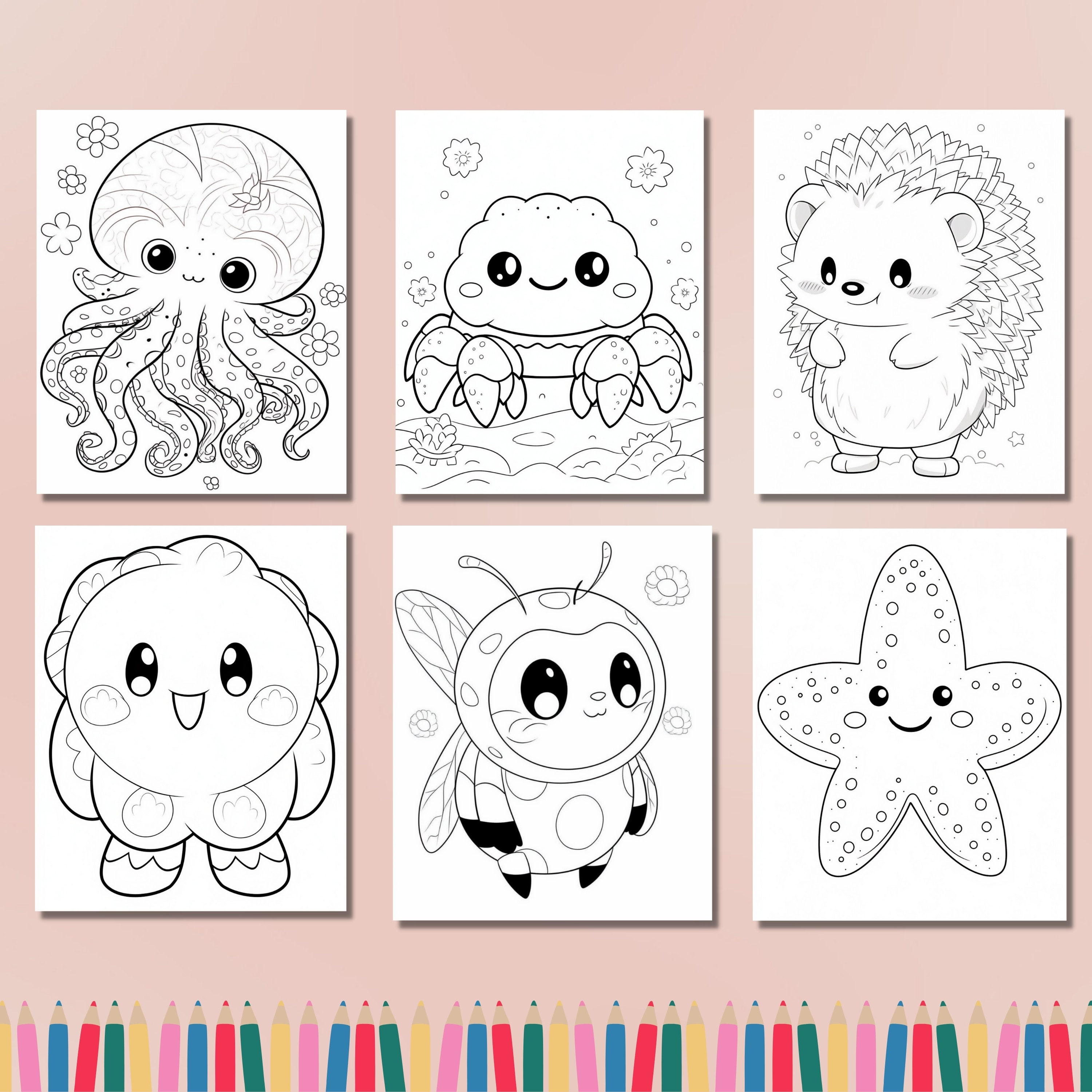 70 Kawaii Cute Animals Coloring Page, Kawaii Cat Coloring Pages, Kawaii ...