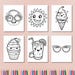 100 Summer Kawaii Coloring Book Pages, Cute Coloring Pages, Anime ...