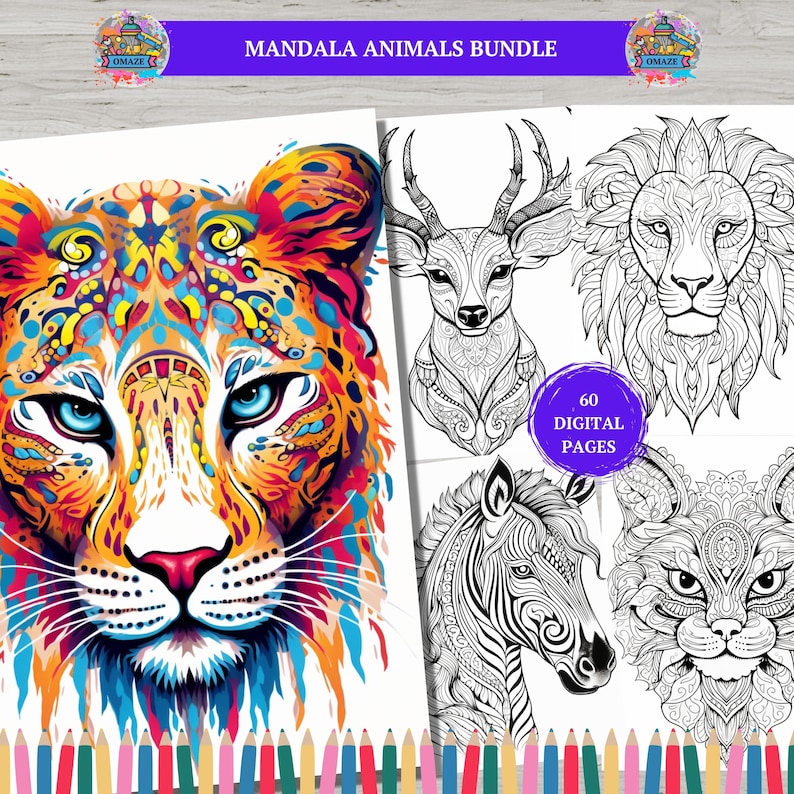 60 Mandala Animal Coloring Pages | Mandala Coloring | Forest Animal ...