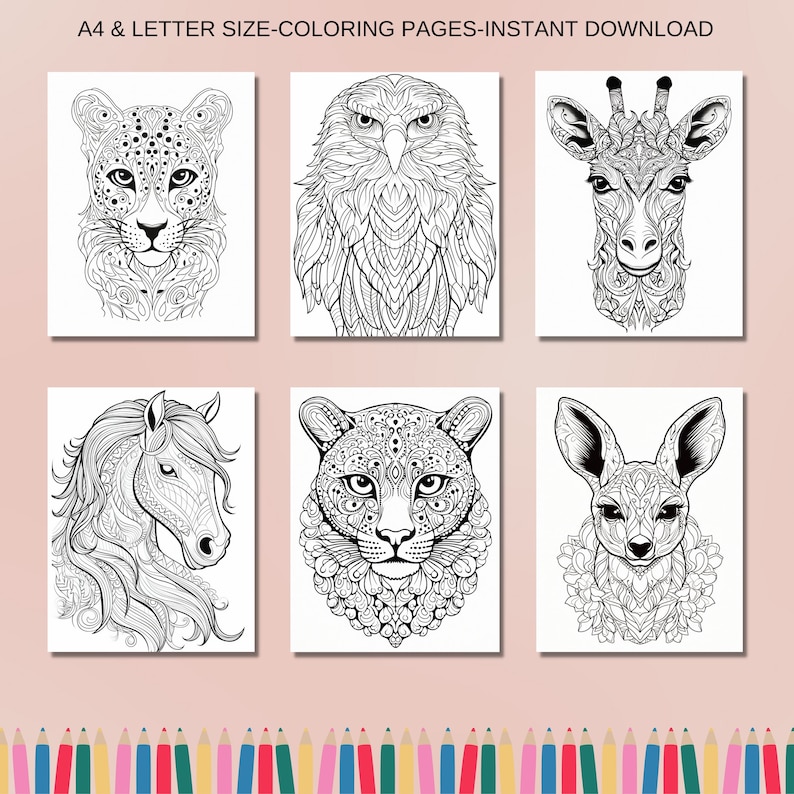 60 Mandala Animal Coloring Pages | Mandala Coloring | Forest Animal ...