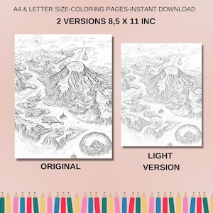 55 Fantasy Map Coloring Pages Adult and Kids Coloring Book, Fantasy ...
