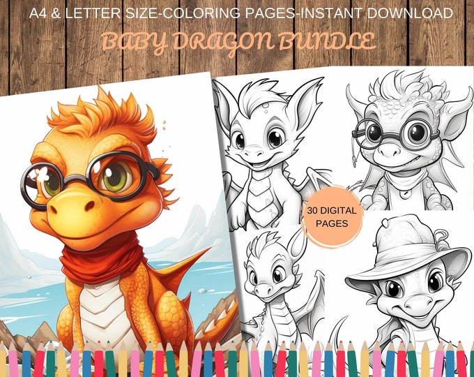 25 Baby Dragon Coloring Pages, Fantasy Dragon Coloring Pages, Cute Baby ...