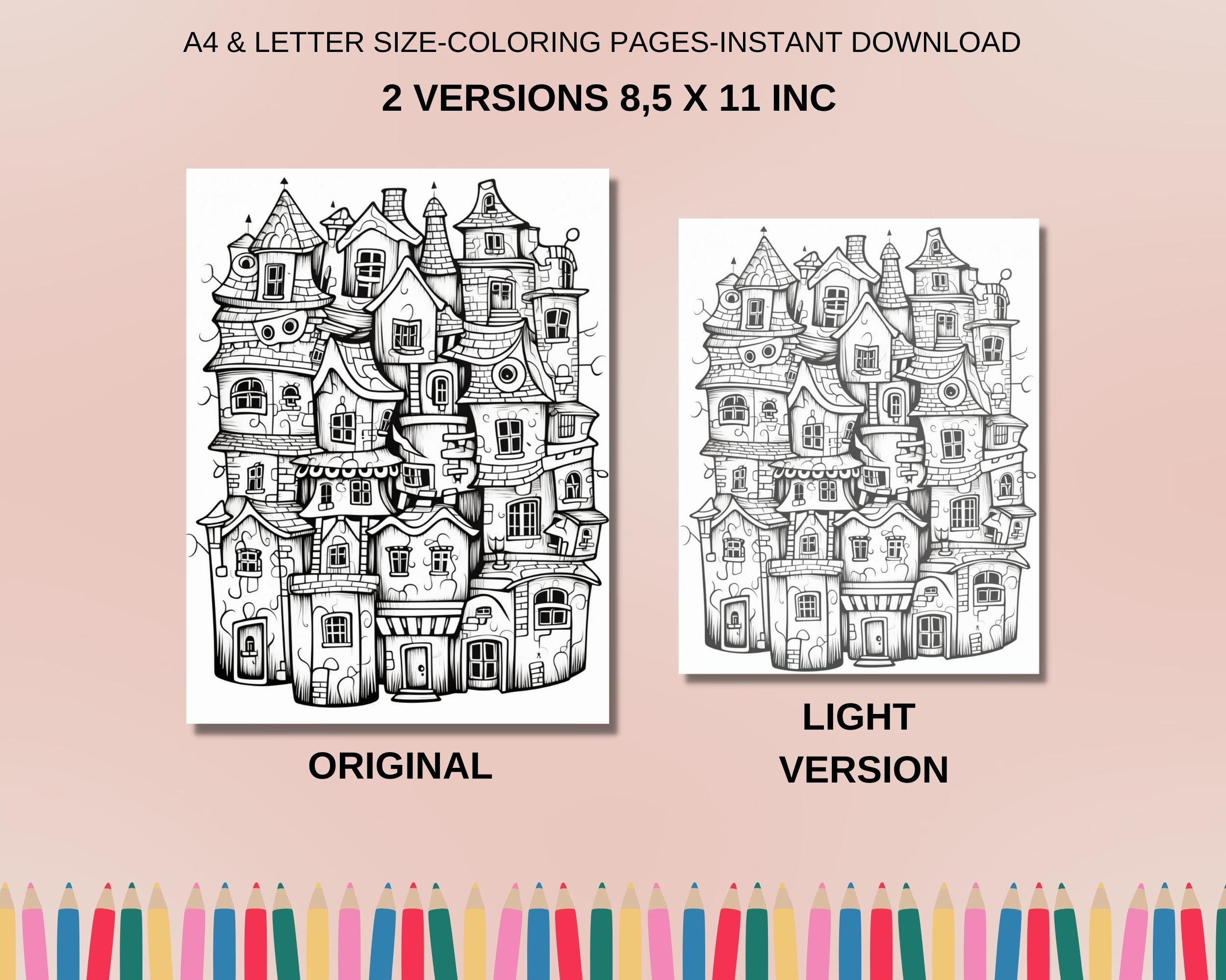 50 Doodle House Coloring Pages Unique Architectural Coloring Sheets of ...