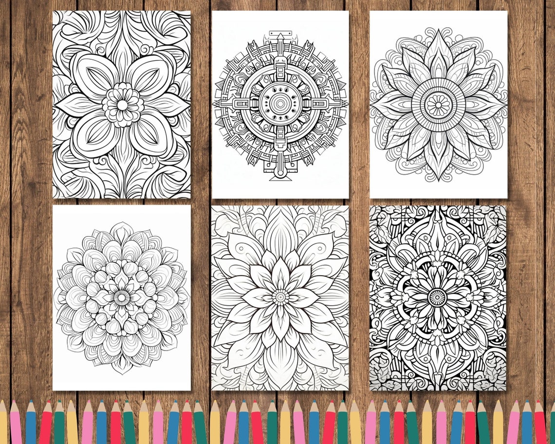 100 Mandala Coloring Book Pages, Coloring Page Book, Printable Coloring ...