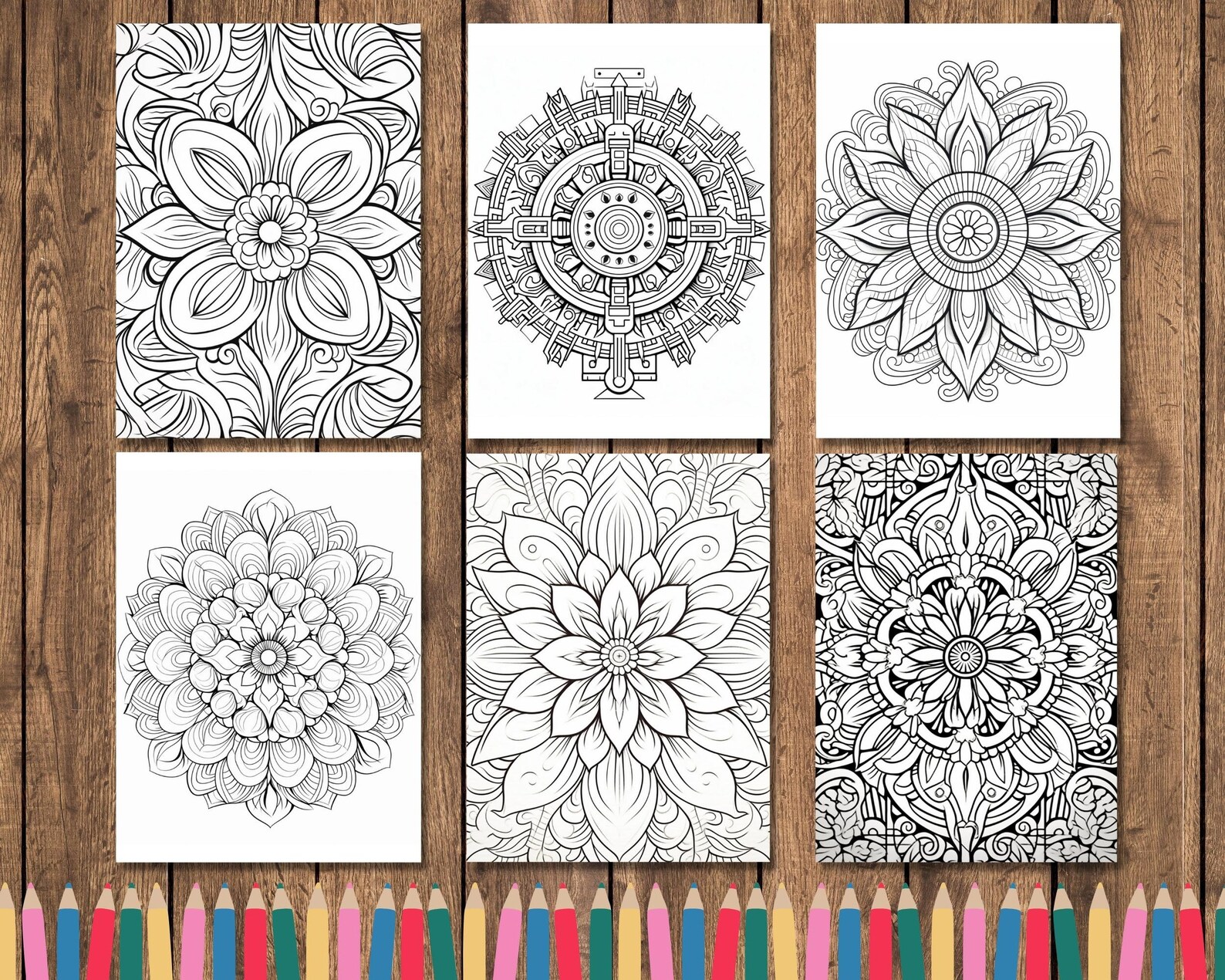 100 Mandala Coloring Book Pages, Coloring Page Book, Printable Coloring ...