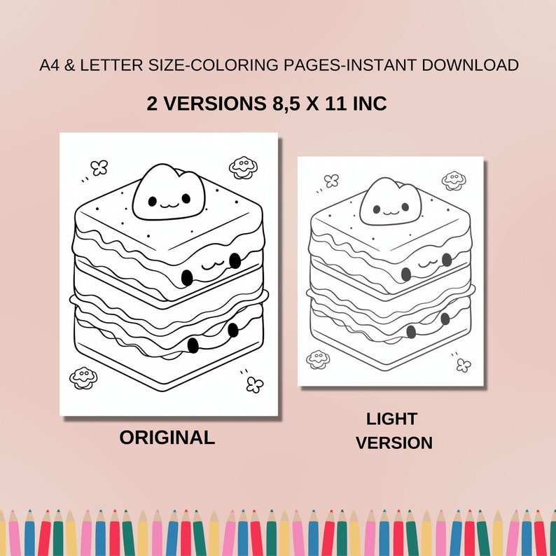 50 Kawaii Food Coloring Pages, Kawaii Cake, Cute Coloring, Kawaii Gifts ...