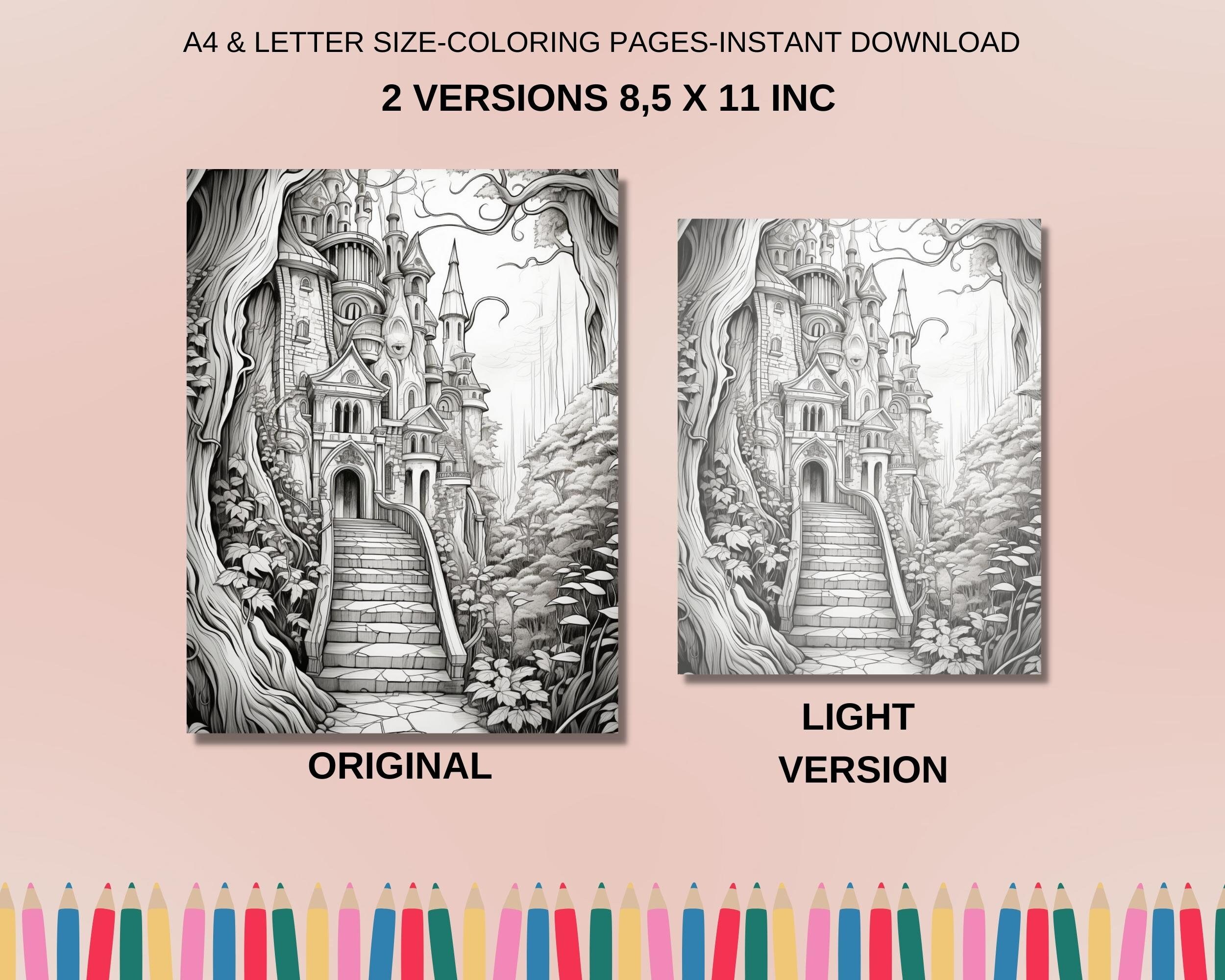 41 Enchanted Forest Coloring Book Pages, Magical Forest Coloring Pages ...