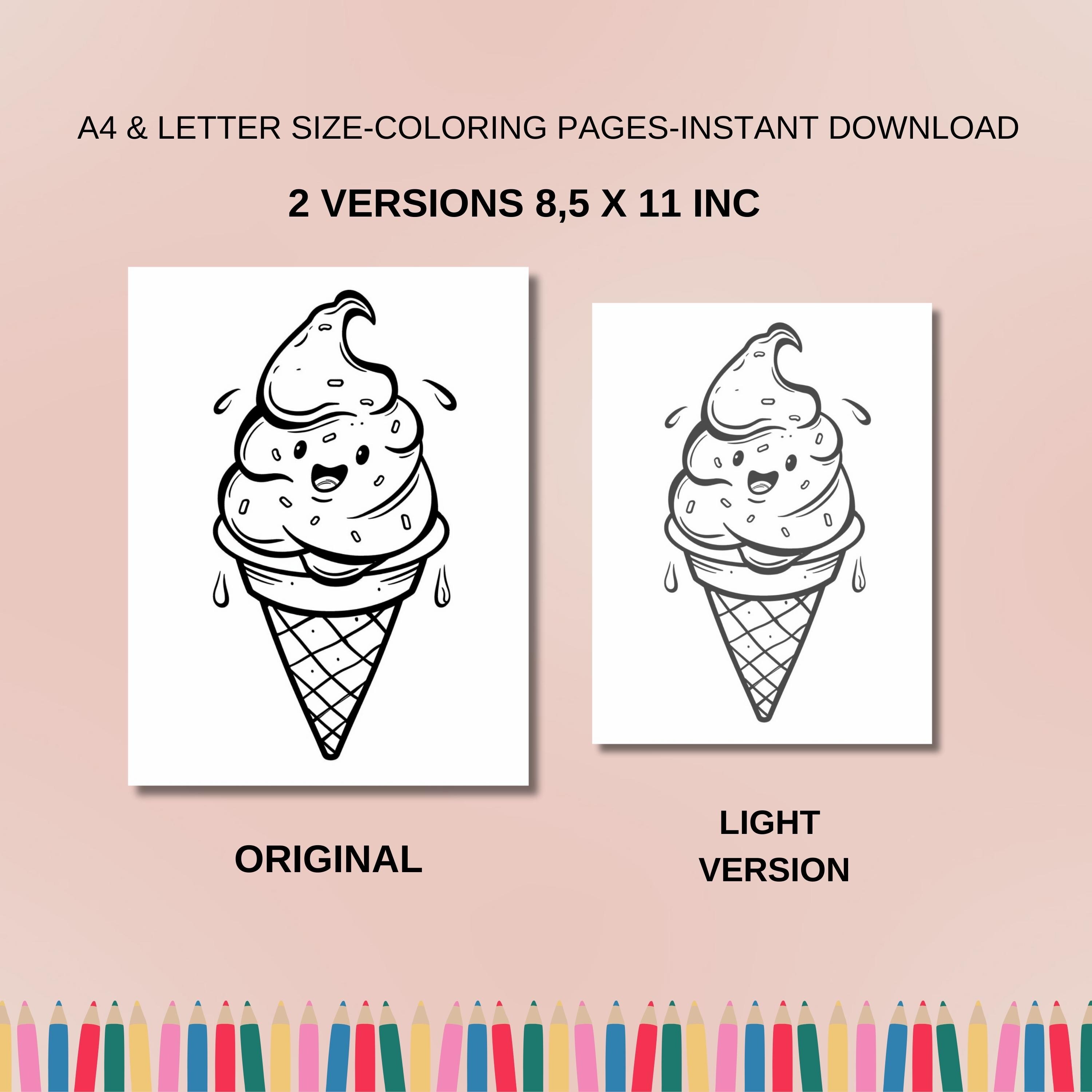 100 Summer Kawaii Coloring Book Pages, Cute Coloring Pages, Anime ...