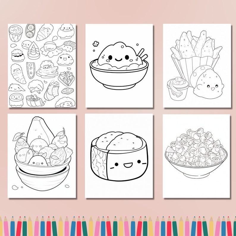 50 Kawaii Food Coloring Pages, Kawaii Cake, Cute Coloring, Kawaii Gifts ...