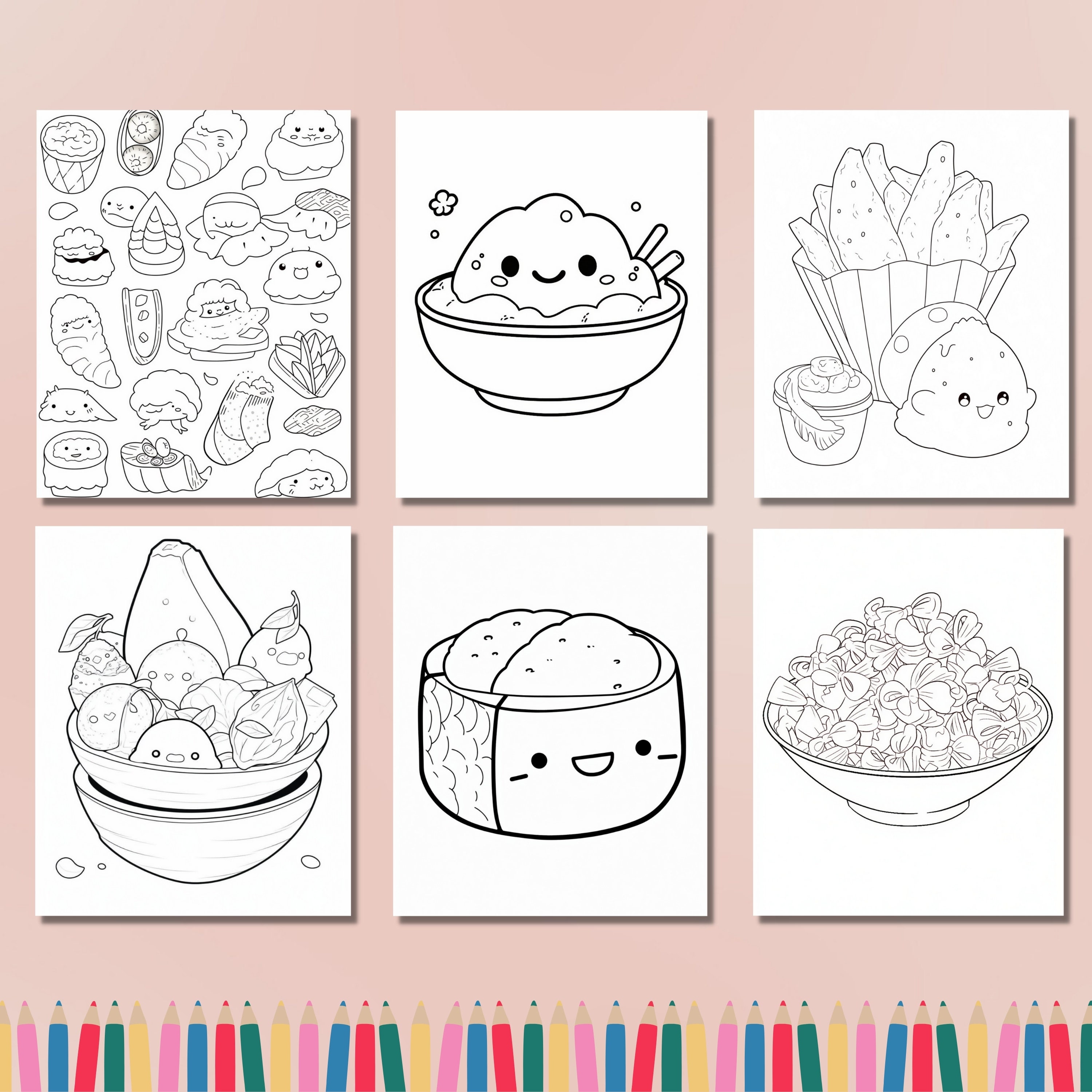 50 Kawaii Food Coloring Pages, Kawaii Cake, Cute Coloring, Kawaii Gifts ...