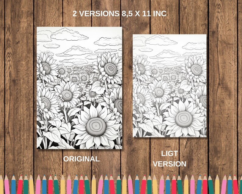 50 Nature Scenes Coloring Books, Nature Coloring Sheets - Printable PDF ...