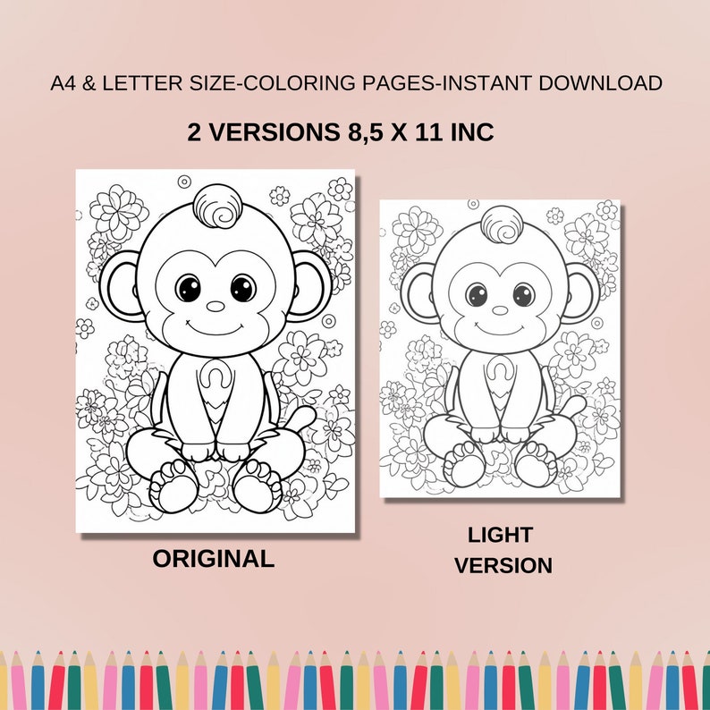 70 Kawaii Cute Animals Coloring Page Kawaii Cat Coloring - Etsy