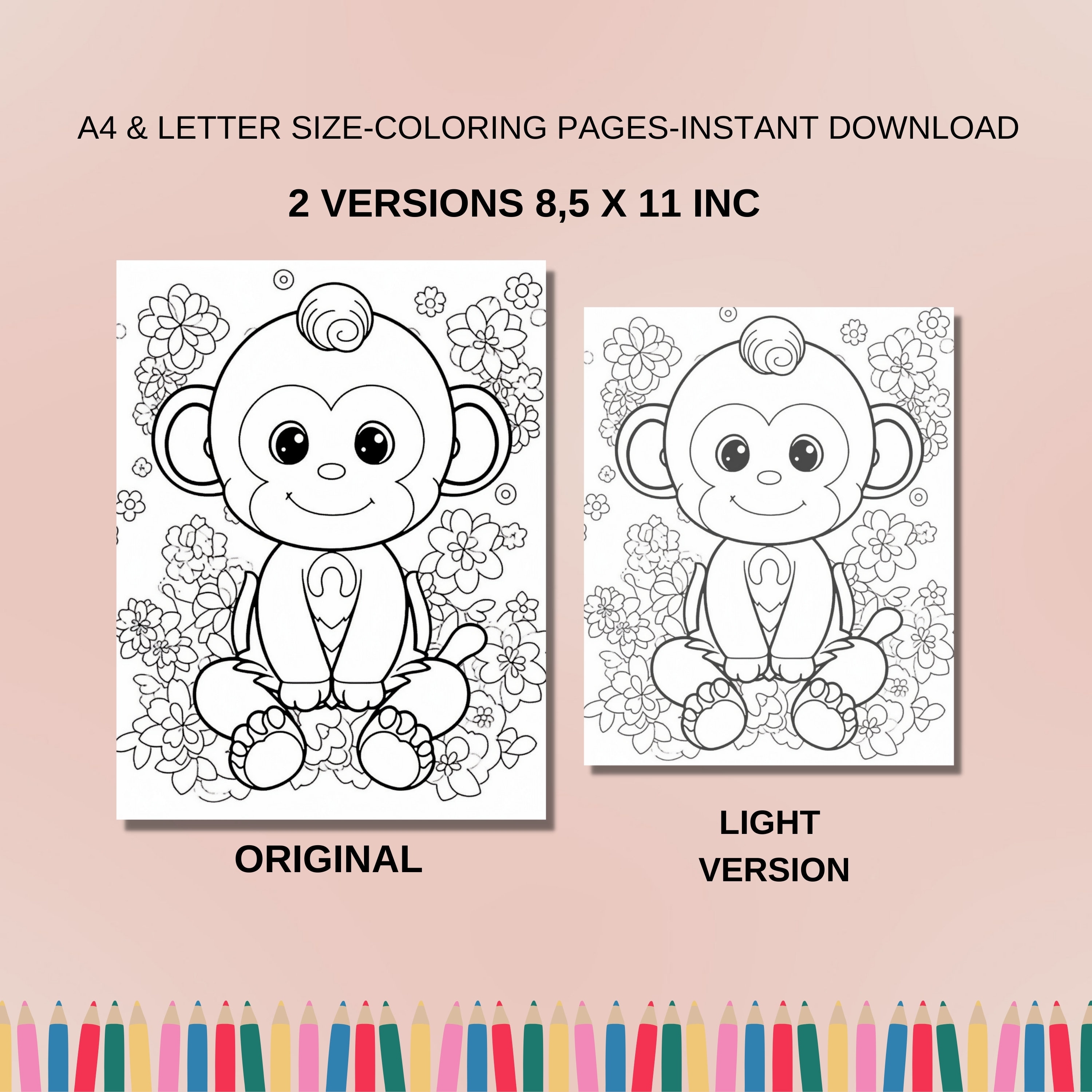 70 Kawaii Cute Animals Coloring Page Kawaii Cat Coloring - Etsy