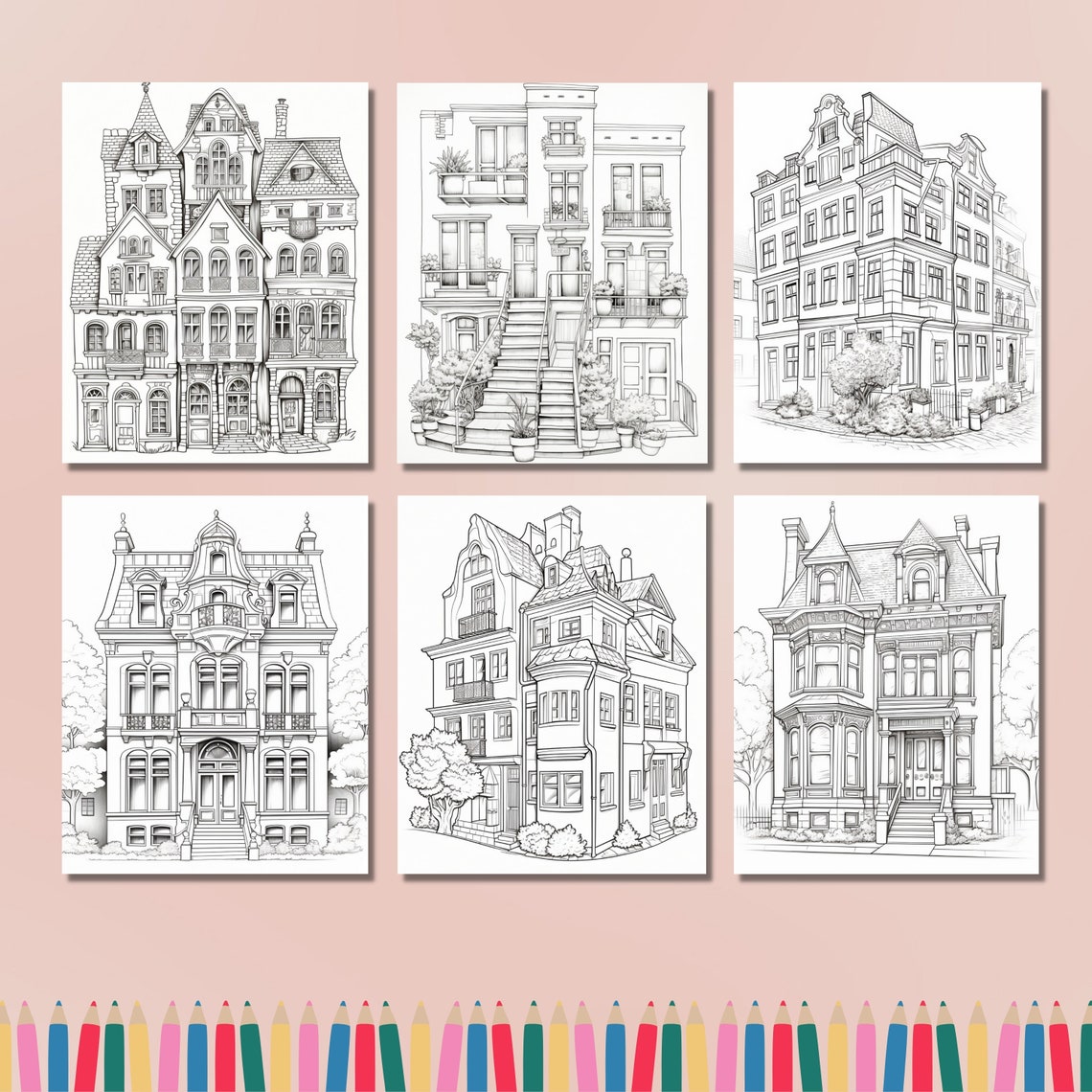 60 Townhouse House Coloring Book Pages, Cute Townhouse Coloring Pages ...
