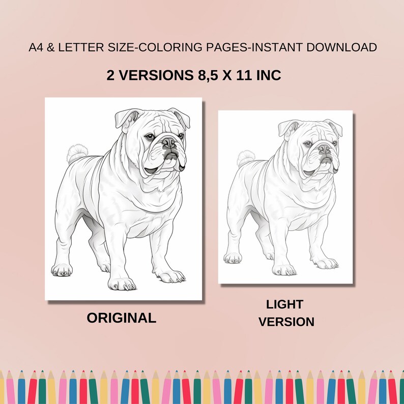 70 Dog Breeds Coloring Page Book, Adults and Kids Instant Download ...