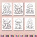 35 Blooming Mushrooms Coloring Book Pages, Fantasy Floral, Mushroom ...