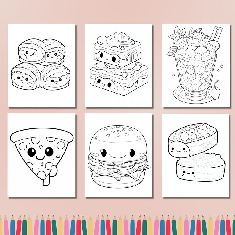 50 Kawaii Food Coloring Pages, Kawaii Cake, Cute Coloring, Kawaii Gifts ...