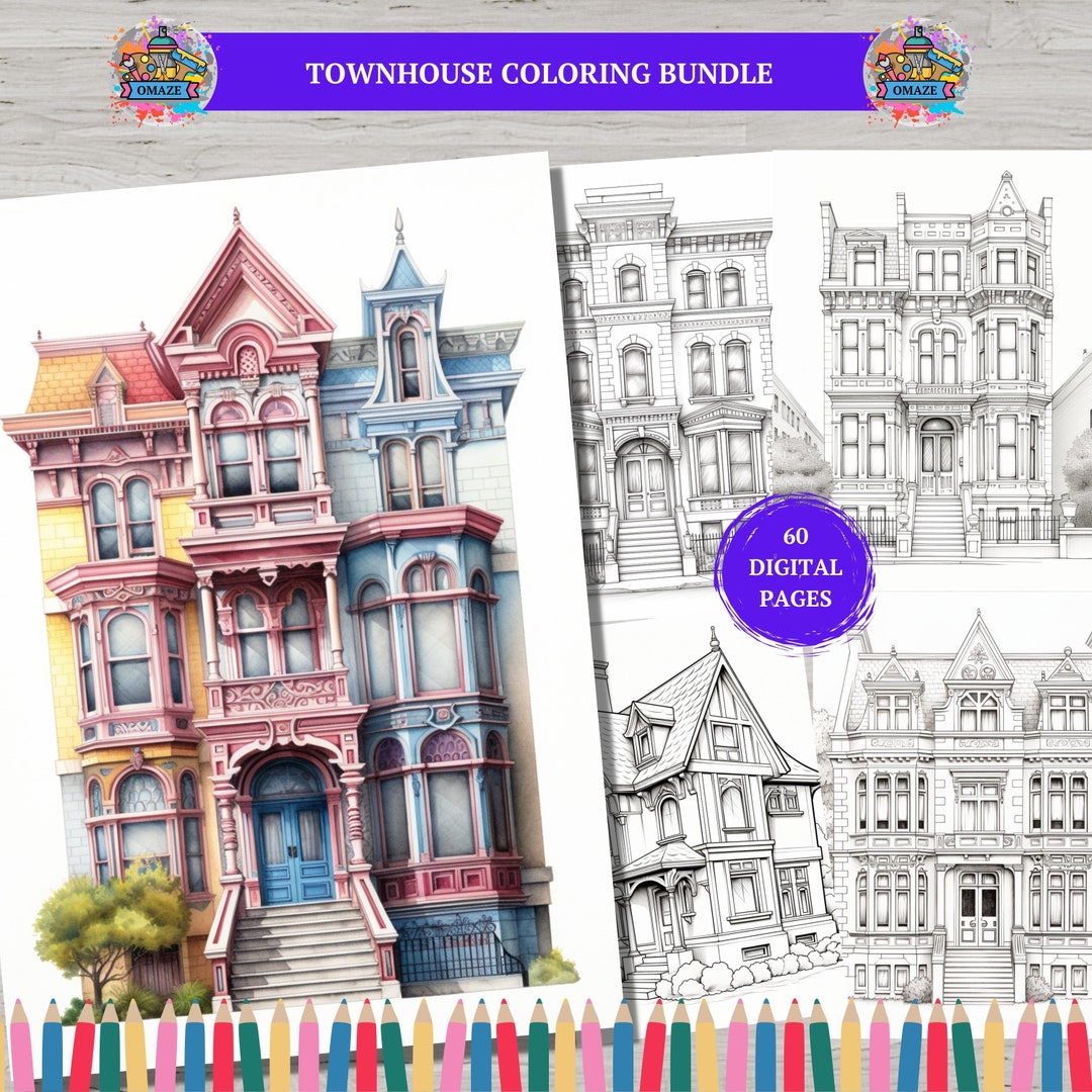 60 Townhouse House Coloring Book Pages, Cute Townhouse Coloring Pages ...
