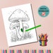 35 Blooming Mushrooms Coloring Book Pages, Fantasy Floral, Mushroom ...