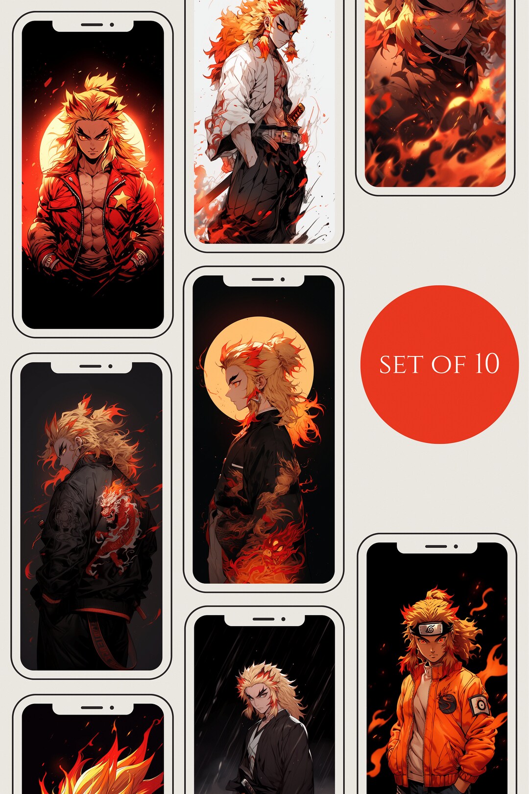 10in1 - Anime Character Wall Art | Printable Wallpaper | Digital ...