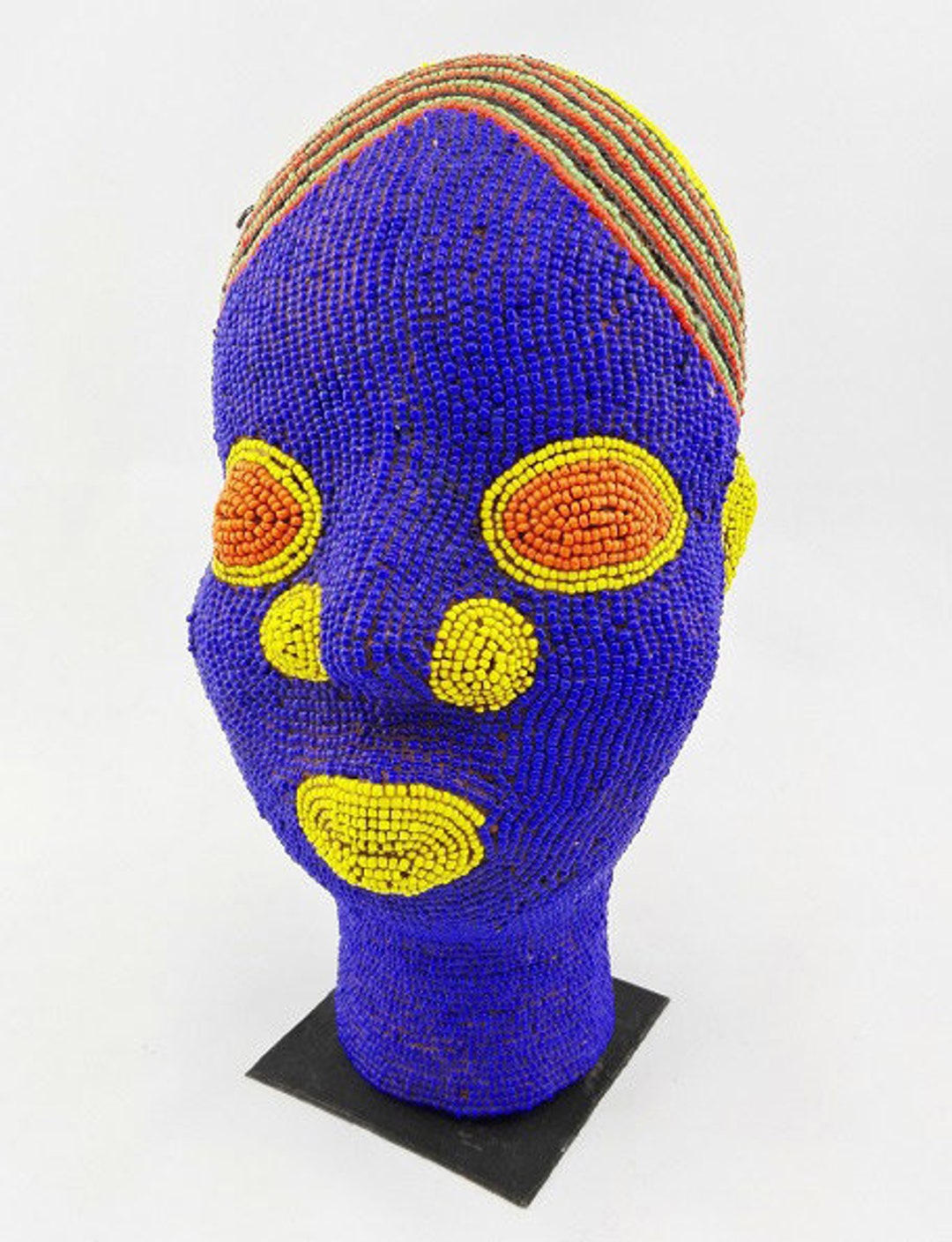 AFRICAN HEAD With BEADS Made in Cameroon - Etsy