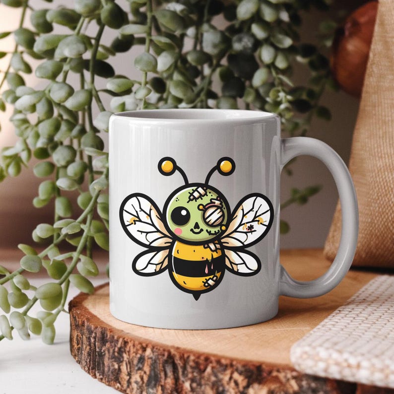 Zombie Bee Clipart: Spooky Kawaii PNG Bundle Digital Sublimation ...
