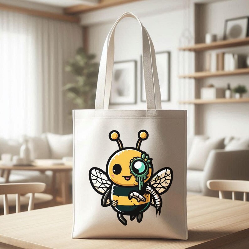 Zombie Bee Clipart: Spooky Kawaii PNG Bundle Digital Sublimation ...