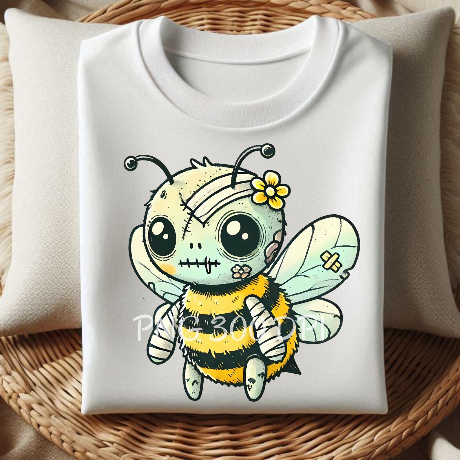 Zombie Bee Clipart: Spooky Kawaii PNG Bundle Digital Sublimation ...
