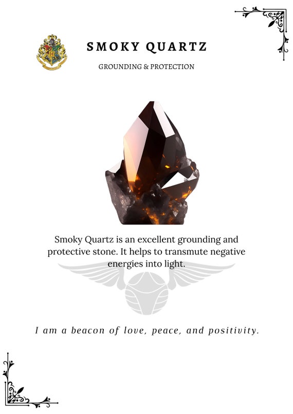Crystal Meaning Cards Smoky Quartz