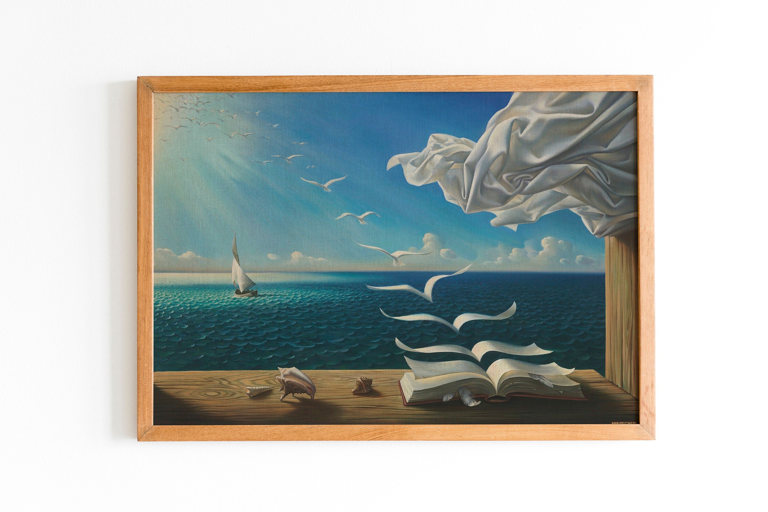 Salvador Dali Book to Birds Canvas - Etsy