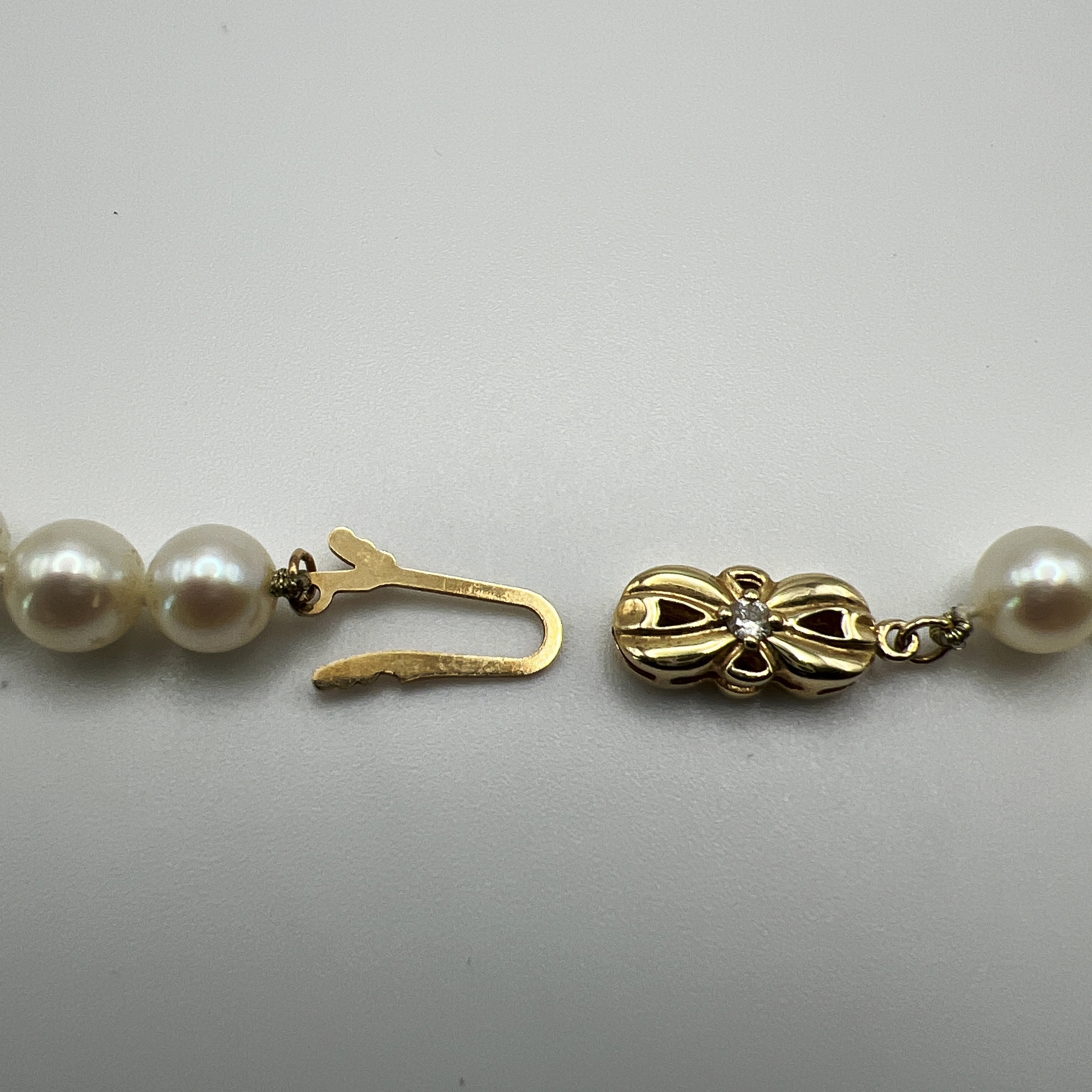 Akoya Japanese Cultured Pearl Necklace 61/2 to 7mm 18 Inches Long 14K ...