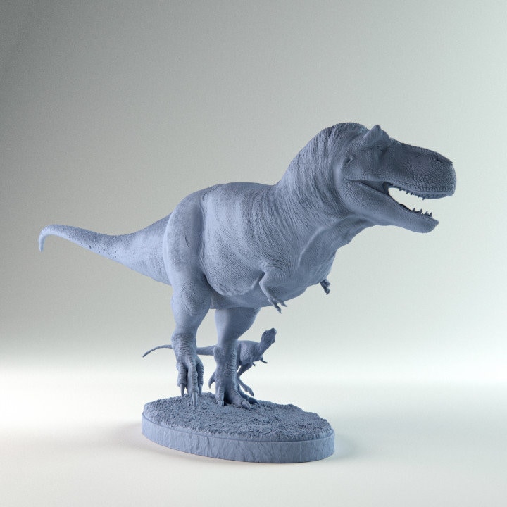 Tyrannosaurus Rex and Cub Exceptional 3D Resin Printed Miniature Model ...