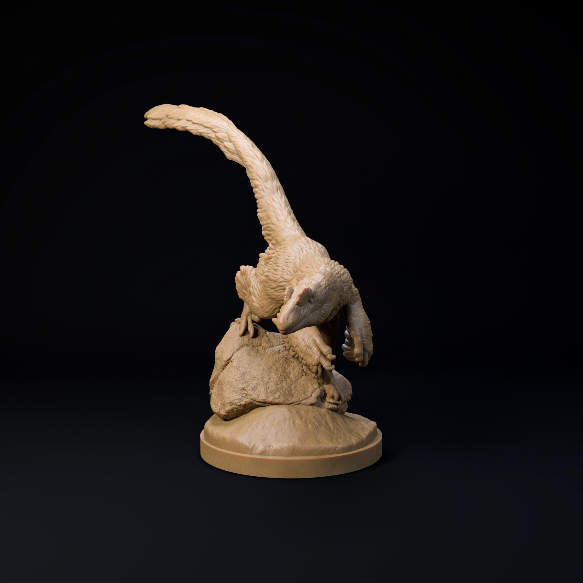 Deinonychus Sneaking 32mm Scale Model - Exceptional 3D Resin Printed ...